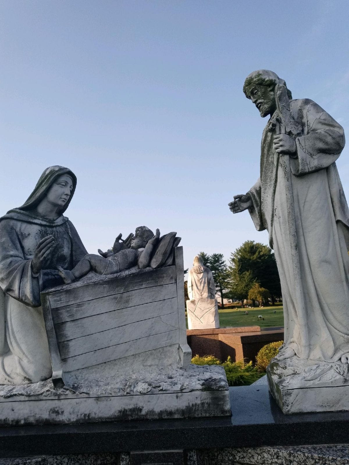 Soft Washing Cemetery Statues and Monuments - Complete Power Washing